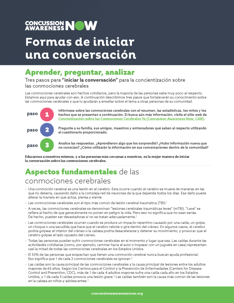 Help increase awareness | Concussion Awareness Now