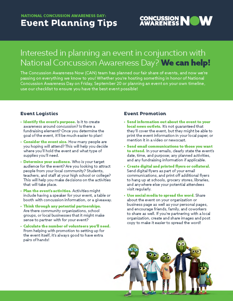 Help increase awareness | Concussion Awareness Now