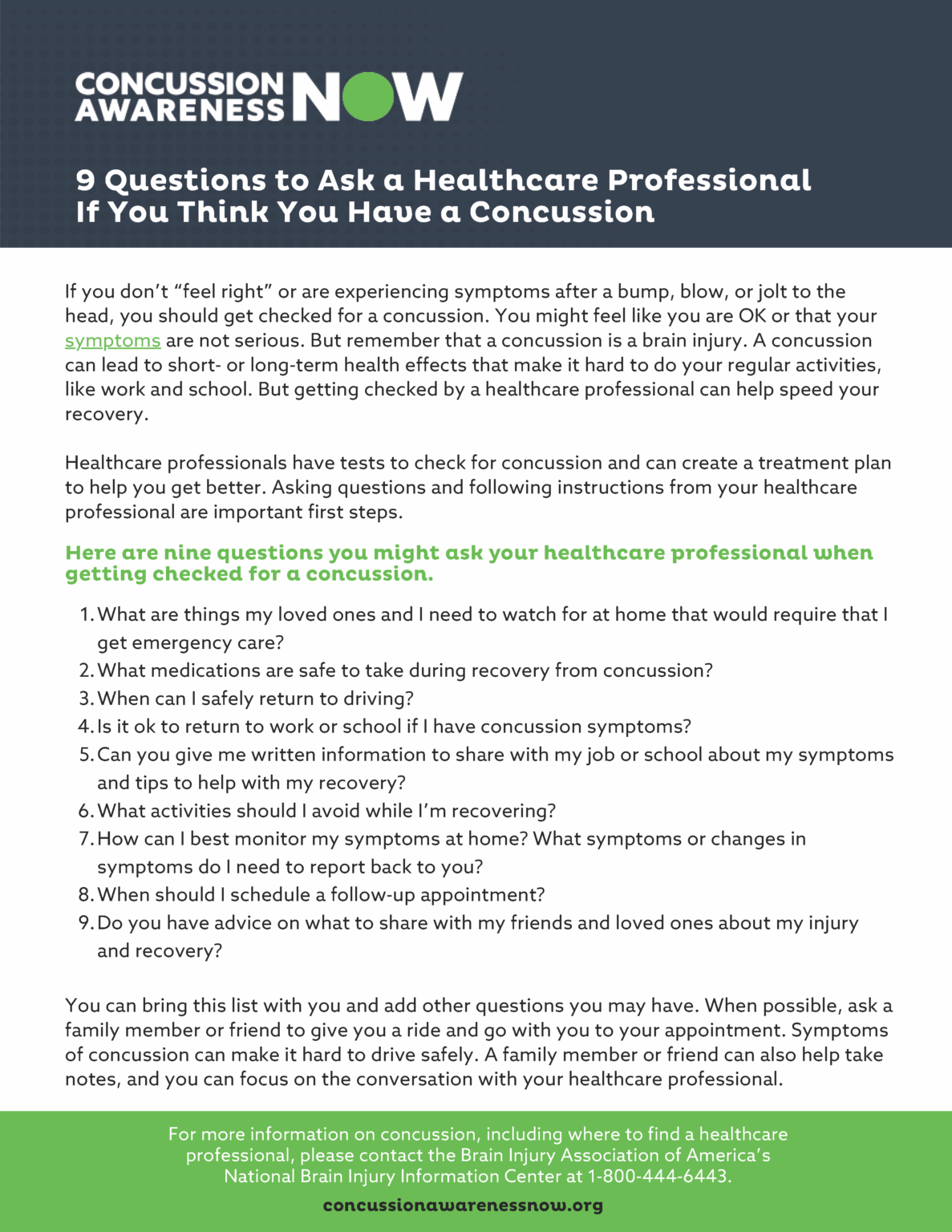 National Concussion Awareness Day | Concussion Awareness Now